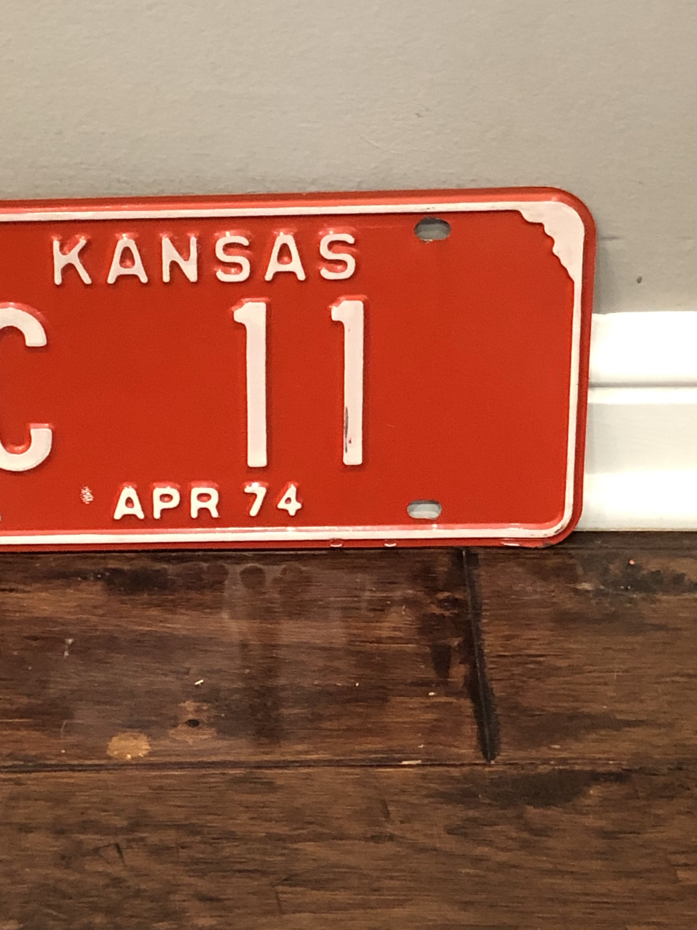 License Plate Kansas 1974 Low Number Vintage License Plate - Etsy