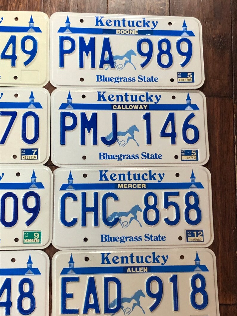 Kentucky Choice of License Plate, Pick Your Plate, License Plate ...