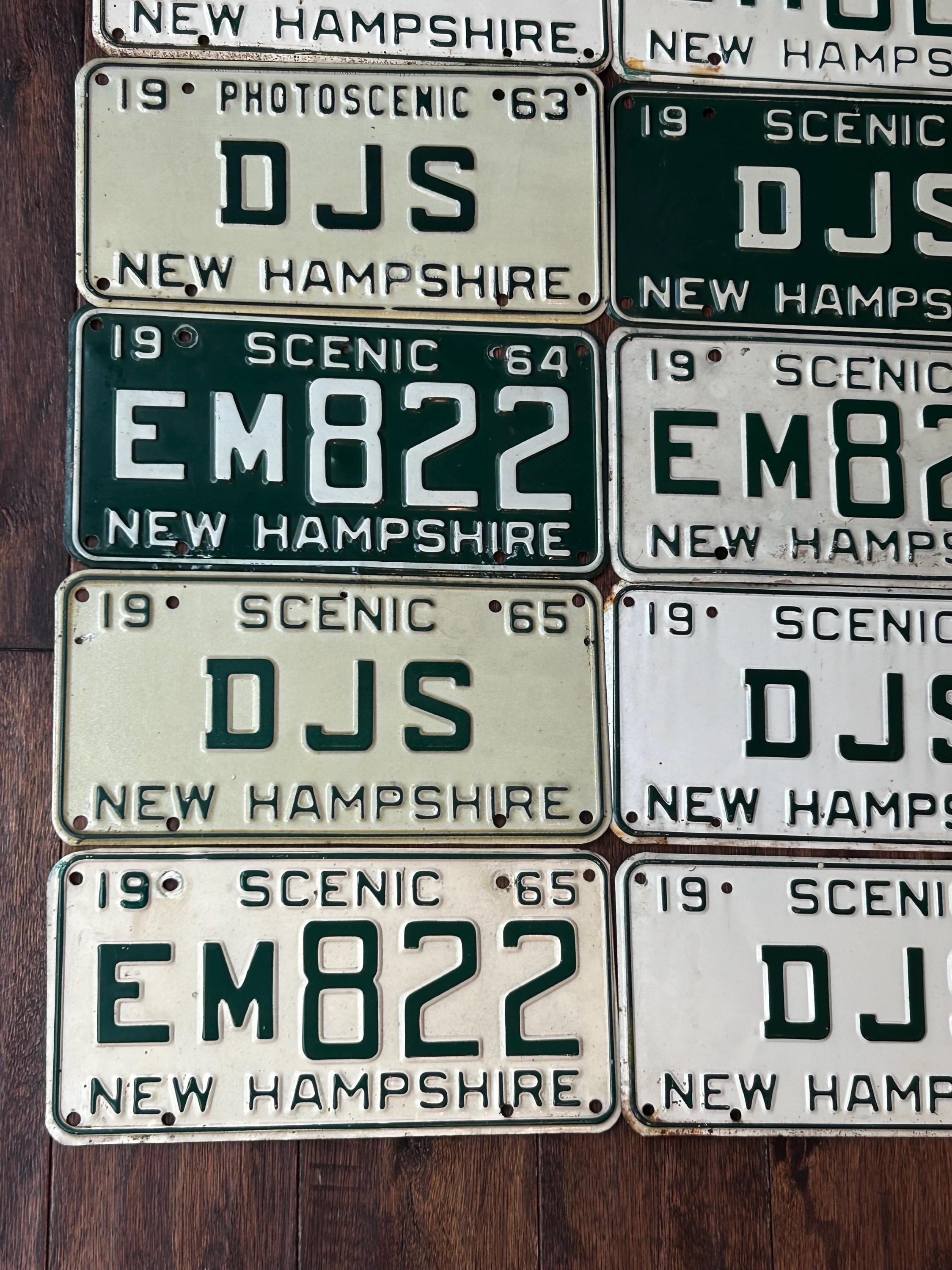 Vintage License Plates New Hampshire, Old License Plates, New Hampshire ...
