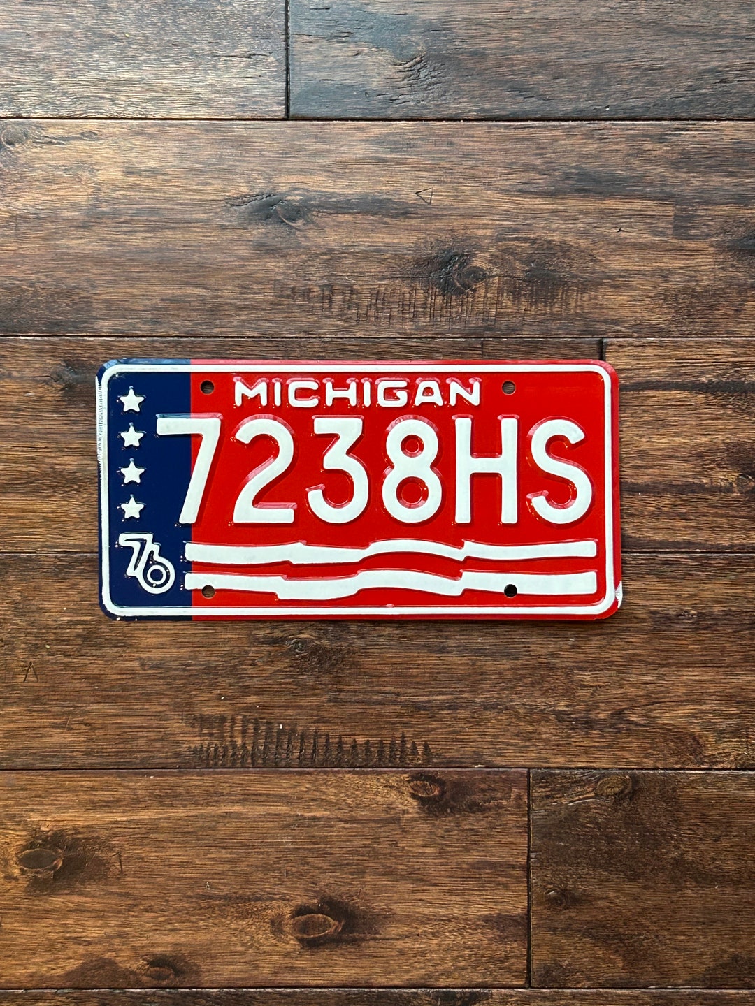 License Plate Michigan 1976 Bicentennial, 1976 Michigan License Plate ...