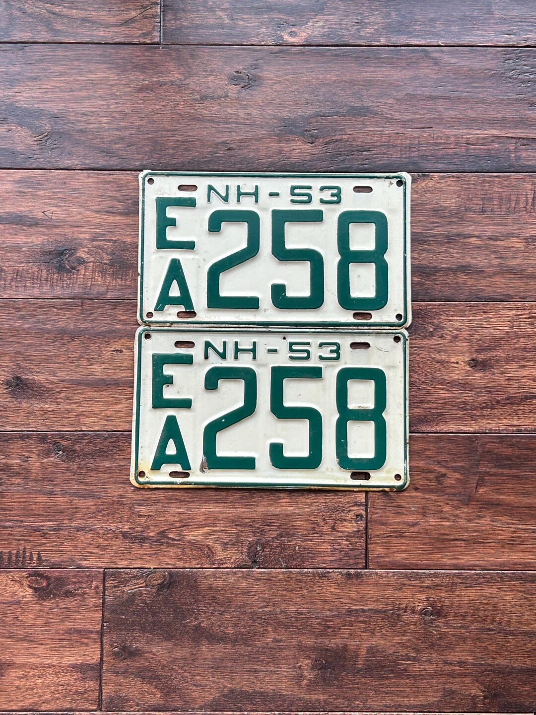 License Plate New Hampshire 1953 Pair, Old License Plates, New ...