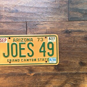 License Plate Arizona 1973 With 1977 Sticker Original, Vintage Arizona ...