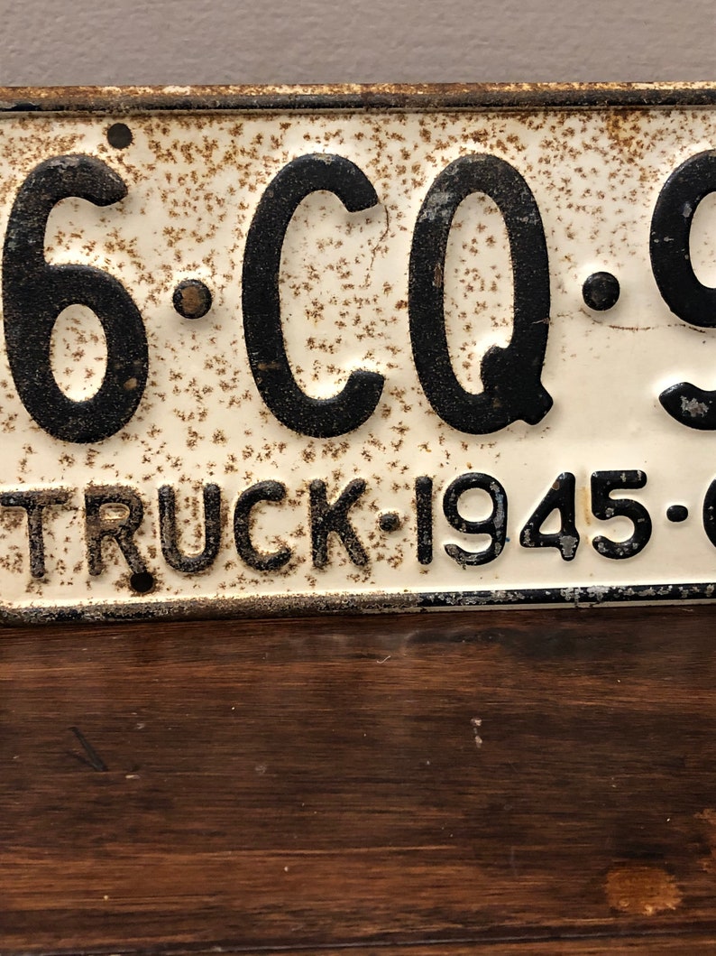 License Plate Ohio Truck 1945 vintage Ohio License Plate - Etsy