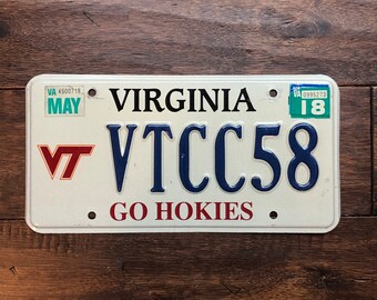 Virginia Tech License Plate - Etsy