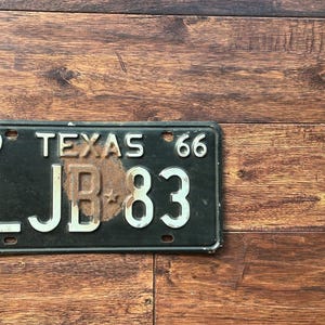 License Plate Texas 1966, Vintage Texas License Plate 1966, Texas ...