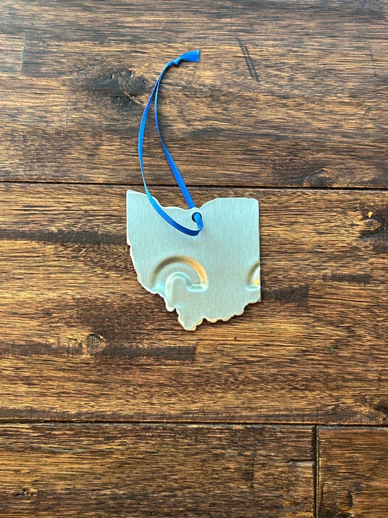 Ohio License Plate Ornament, Christmas Ornament, Ohio Shape License ...