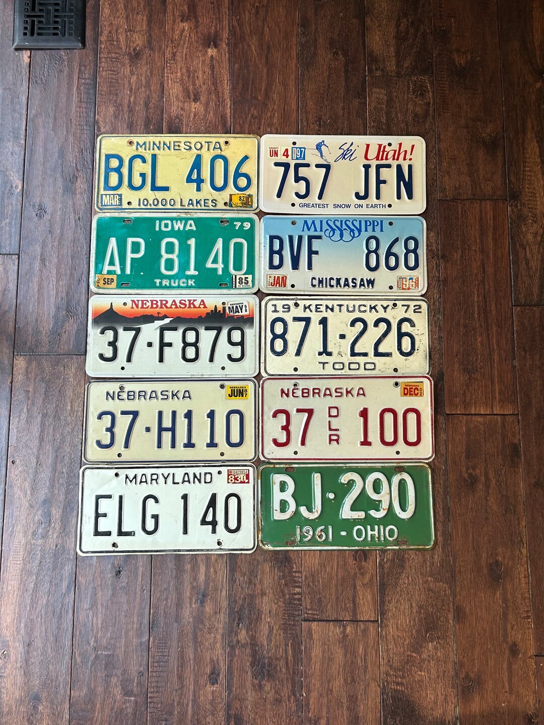 License Plate Choice Rusty Worn Out, All Authentic License Plates Utah ...