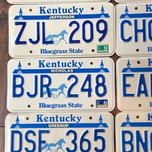 Kentucky Choice of License Plate, Pick Your Plate, License Plate ...