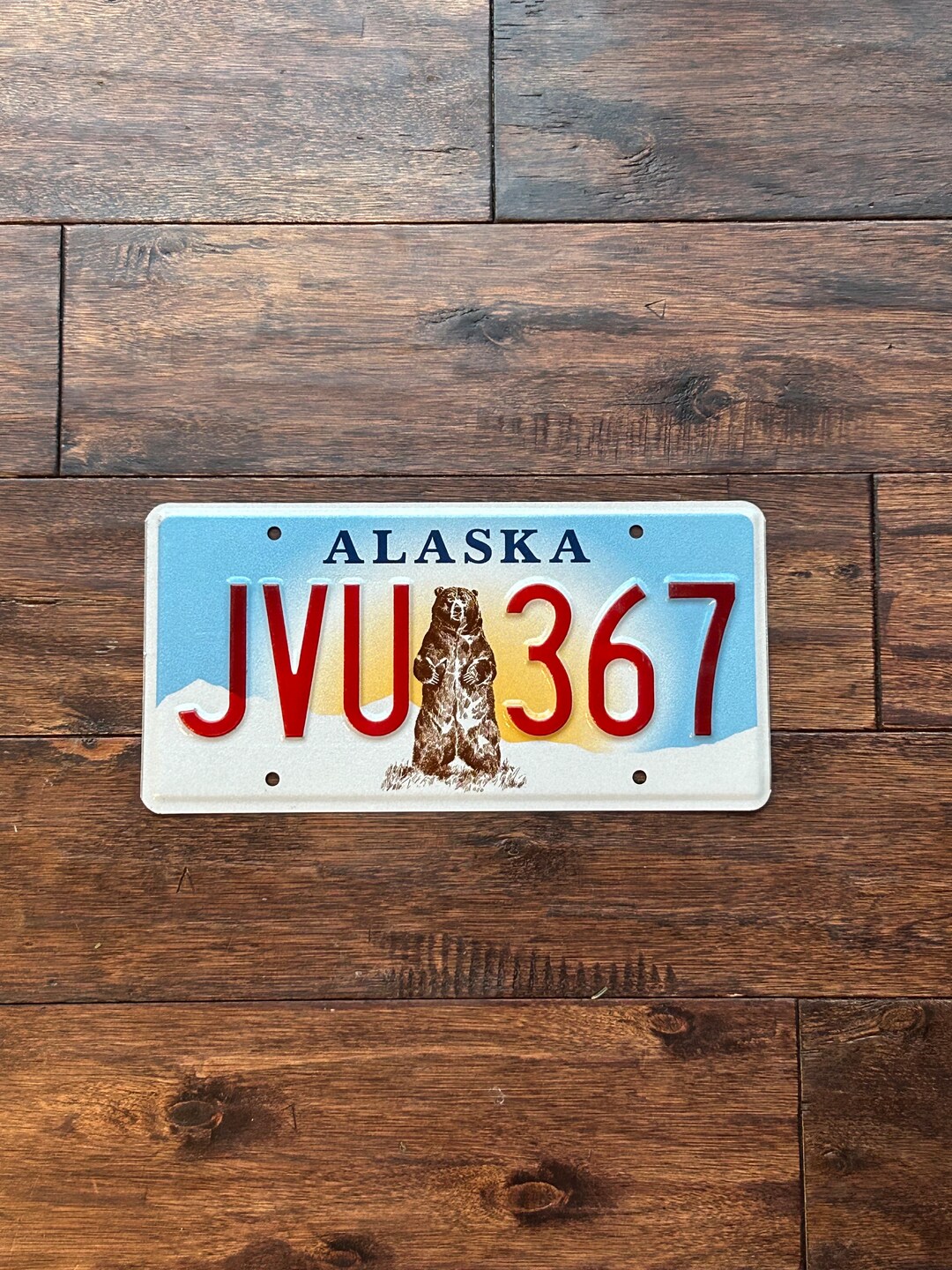 Alaska Bear License Plate, License Plate Alaska, Vintage Alaska Bear ...