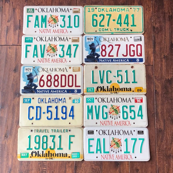 Oklahoma License Plates - Etsy