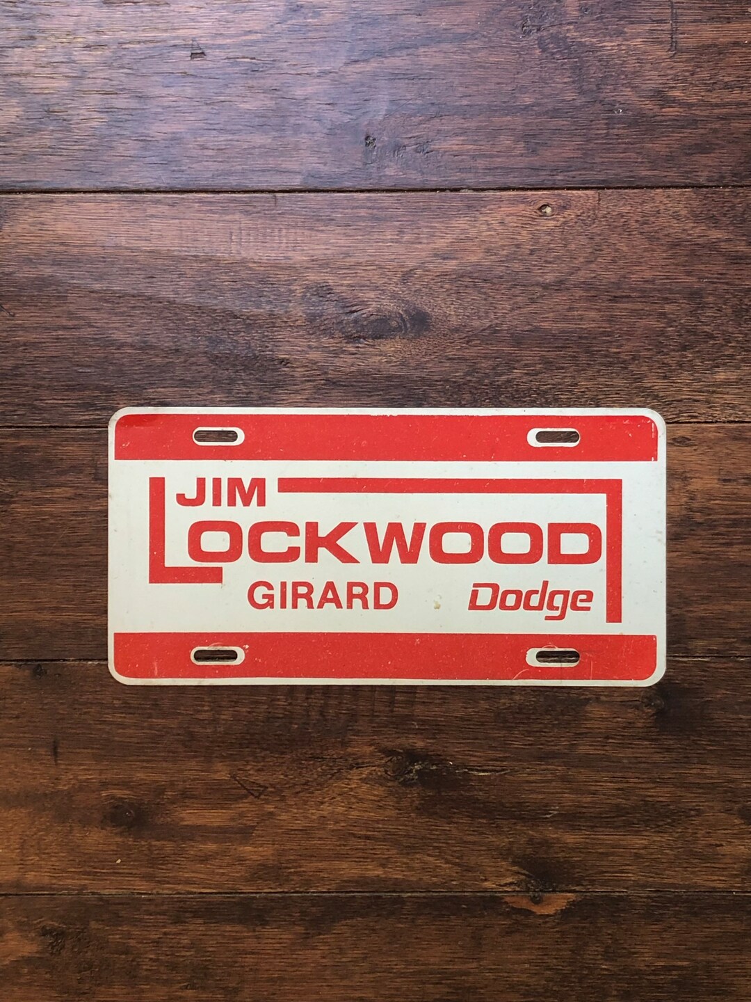 License Plate Booster, Jim Lockwood Girard Dodge Pennsylvania, Vintage ...