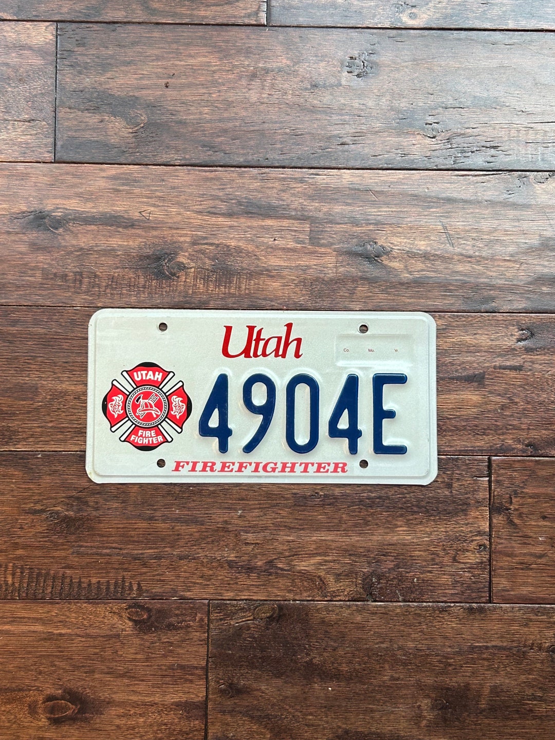 License Plate Utah Firefighter, Firefighter License Plate Utah, License ...