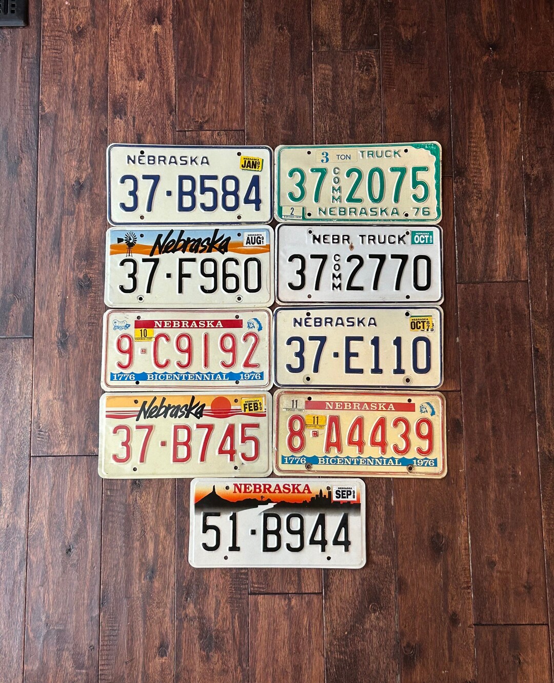 Nebraska License Plates Your Choice, Vintage Nebraska License Plates ...