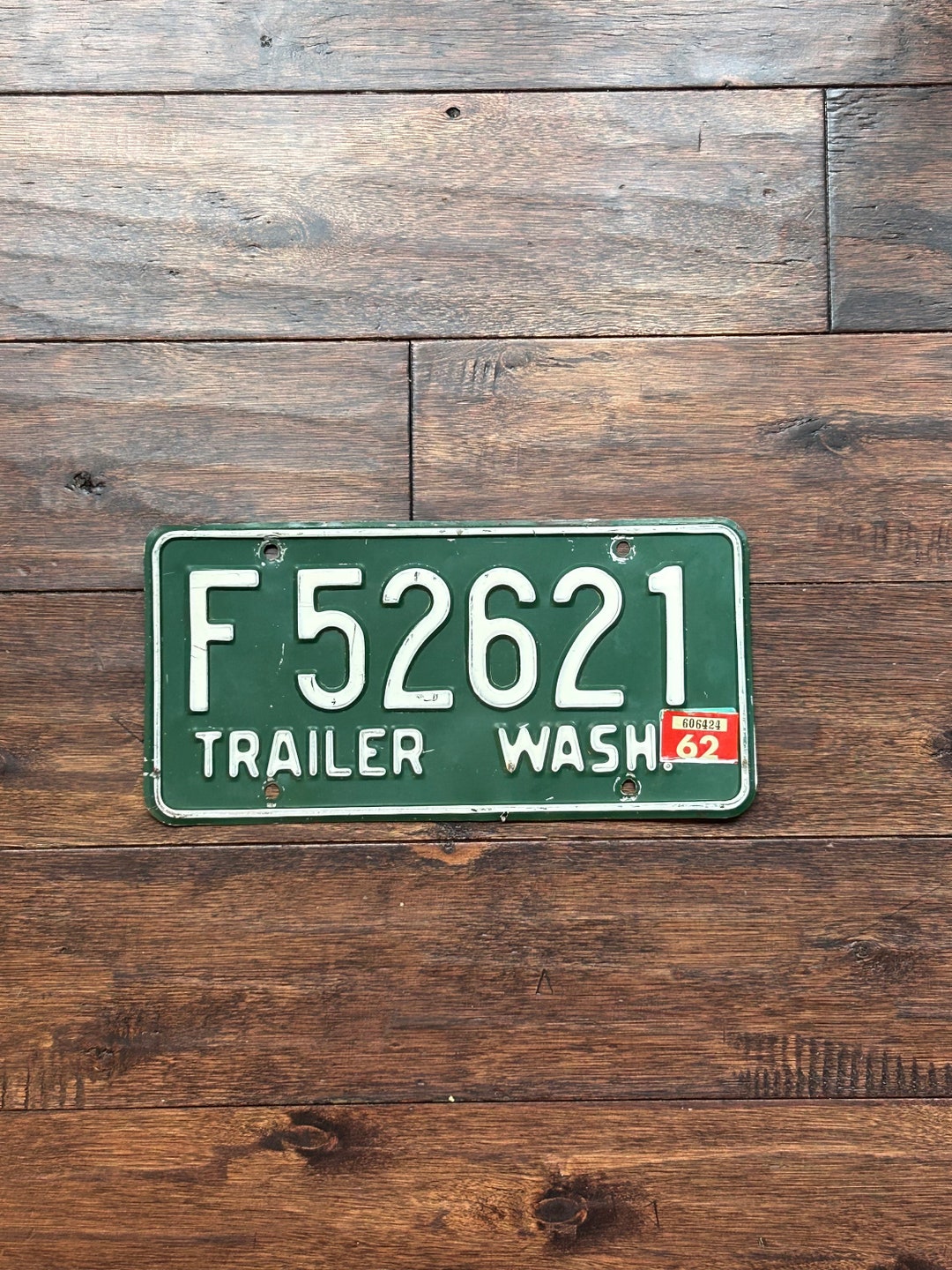 License Plate Washington 1962 Trailer, Vintage Washington License Plate ...