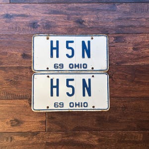 License Plate Pair Ohio 1969, Vintage License Plates, License Plate ...