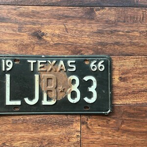 License Plate Texas 1966, Vintage Texas License Plate 1966, Texas ...