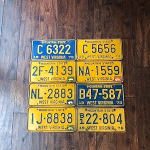 West Virginia Choice of License Plate, Pick Your Plate, West Virginia ...