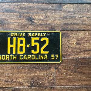 License Plate North Carolina 1957, North Carolina Vintage 1957 License ...