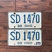 License Plate Pair Ohio 1969, Vintage License Plates, License Plate ...