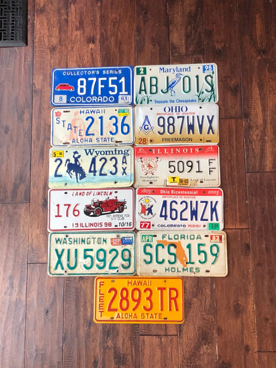 License Plate Choice Rusty Worn Out, All Authentic License Plates ...
