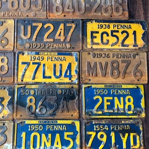 License Plate Choice Rusty Worn Out Pennsylvania, 1925 1929 1936 1938 ...