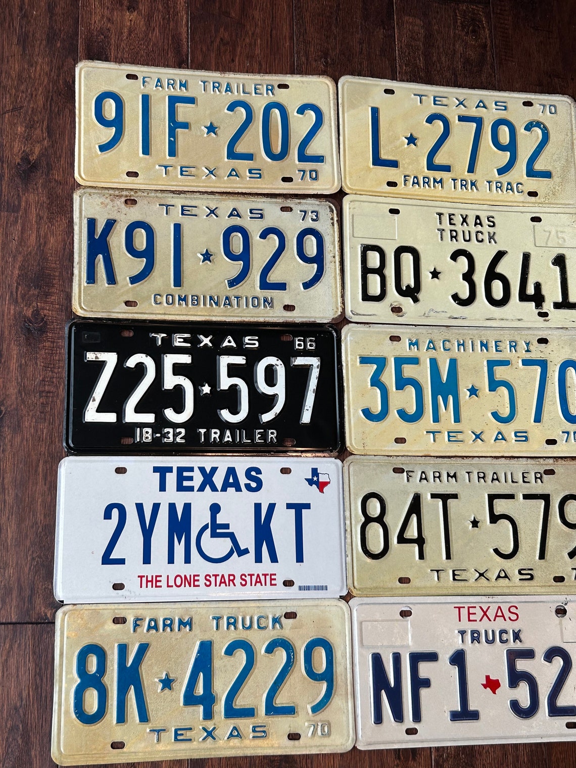 Texas License Plates Your Choice, Vintage Texas License Plates, 1966 ...