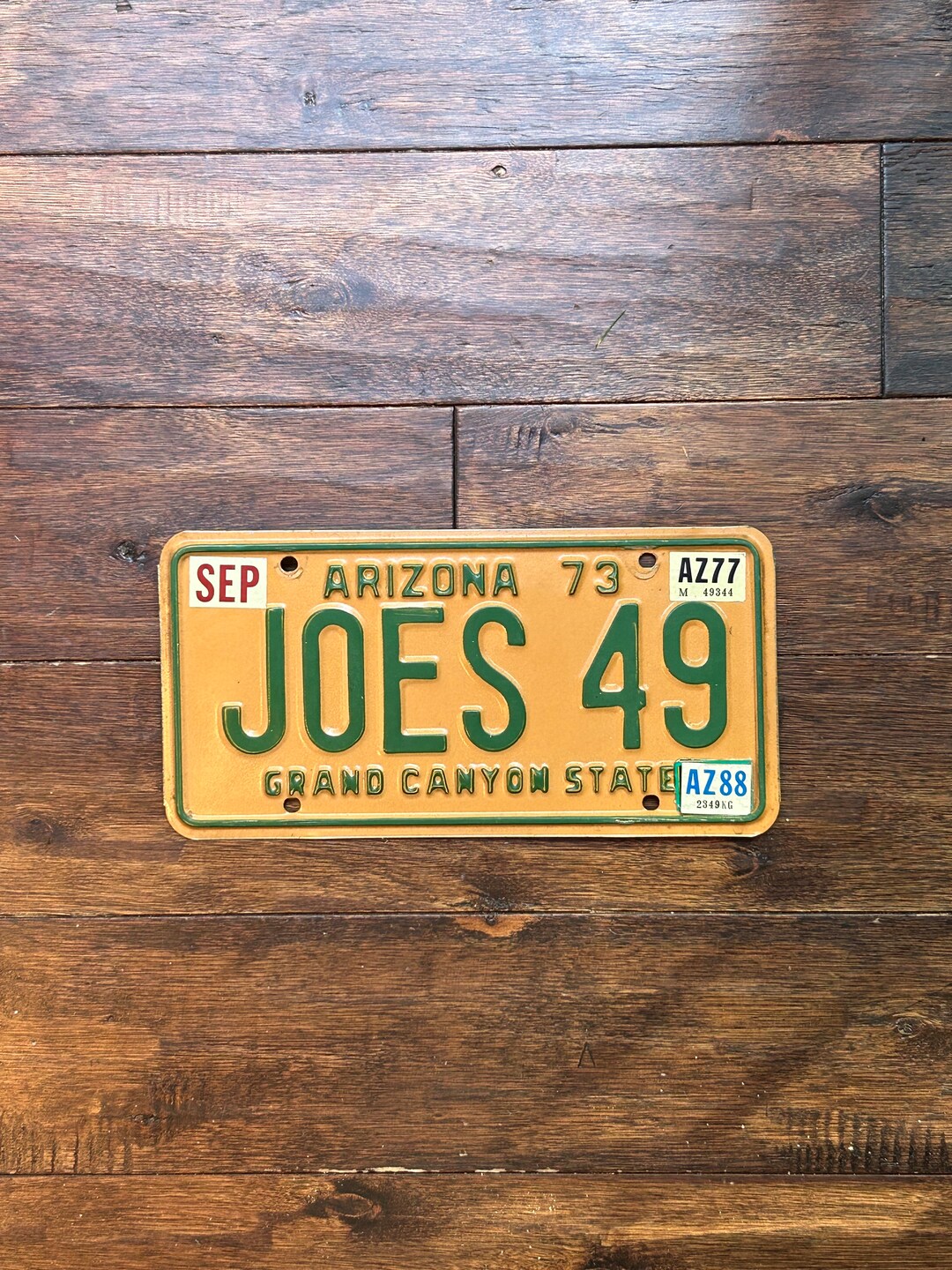 License Plate Arizona 1973 With 1977 Sticker Original, Vintage Arizona ...
