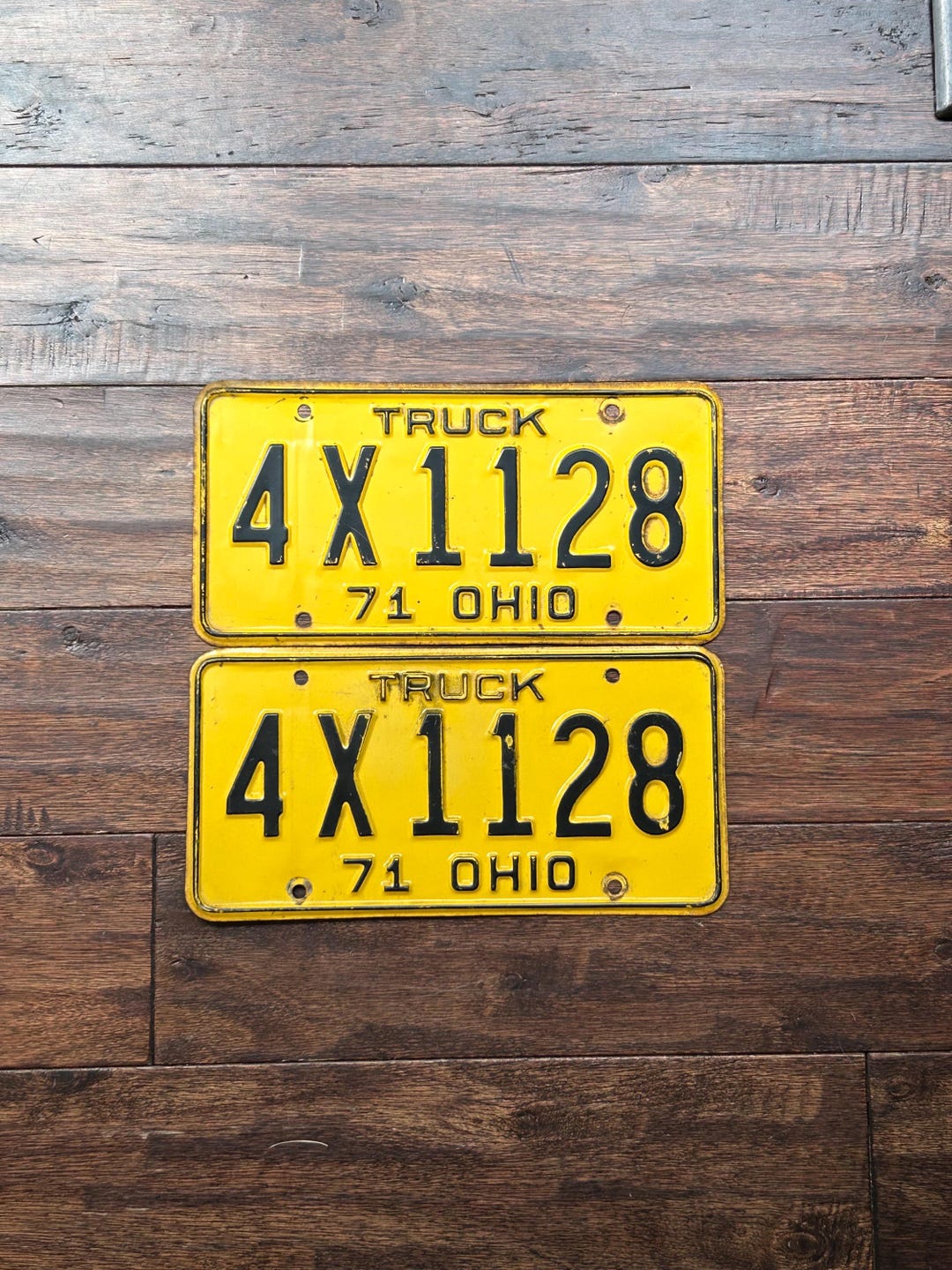 License Plate Pair Ohio Truck 1971, Vintage License Plates Ohio ...
