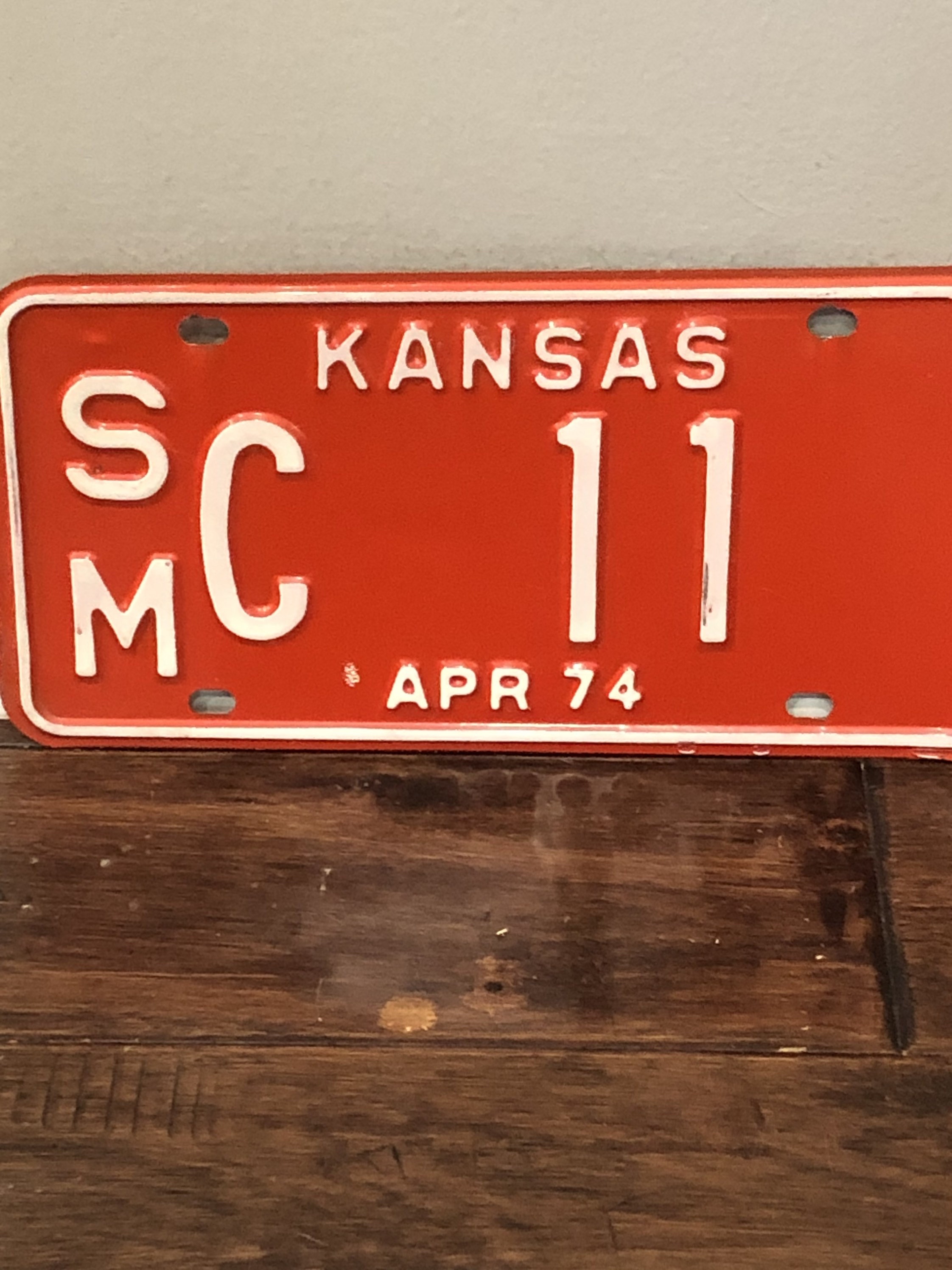 License Plate Kansas 1974 low number vintage License Plate | Etsy