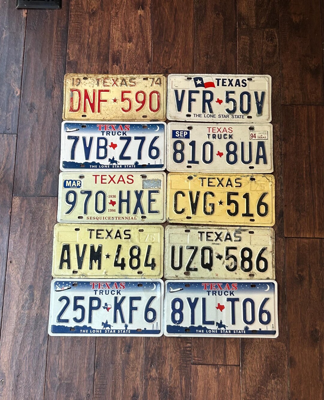 Texas License Plates Your Choice, Vintage Texas License Plates, 1975 ...