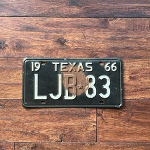 License Plate Texas 1966, Vintage Texas License Plate 1966, Texas ...