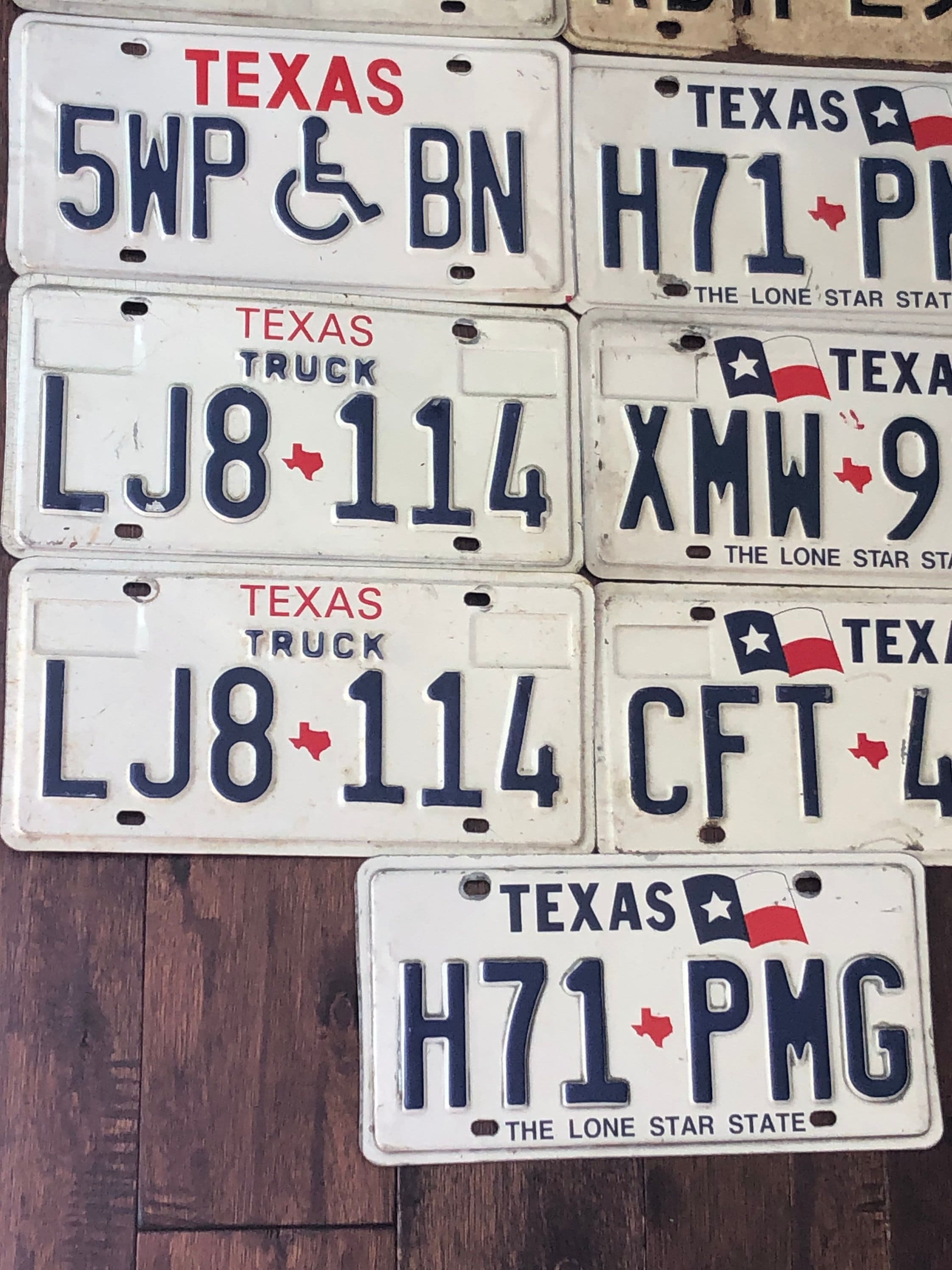 Texas License Plates Your Choice vintage Texas License Plates - Etsy