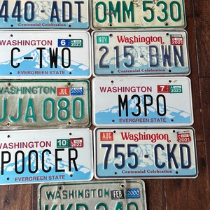Washington License Plates Your Choice, Vintage Washington License ...