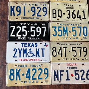 Texas License Plates Your Choice, Vintage Texas License Plates, 1966 ...