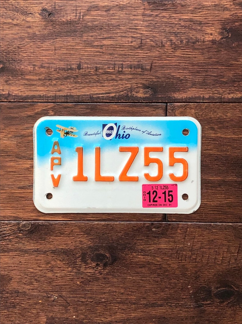 License Plate Ohio All Purpose Vehicle 2015-ohio Speciality - Etsy