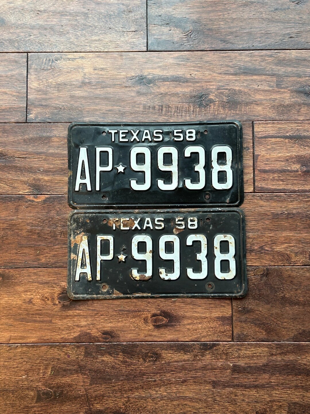License Plates Texas 1958 Pair, Dmv Clear Texas 1958 Pair, Texas ...