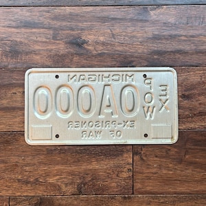 License Plate Michigan Sample, Ex Pow Michigan License Plate, Michigan ...