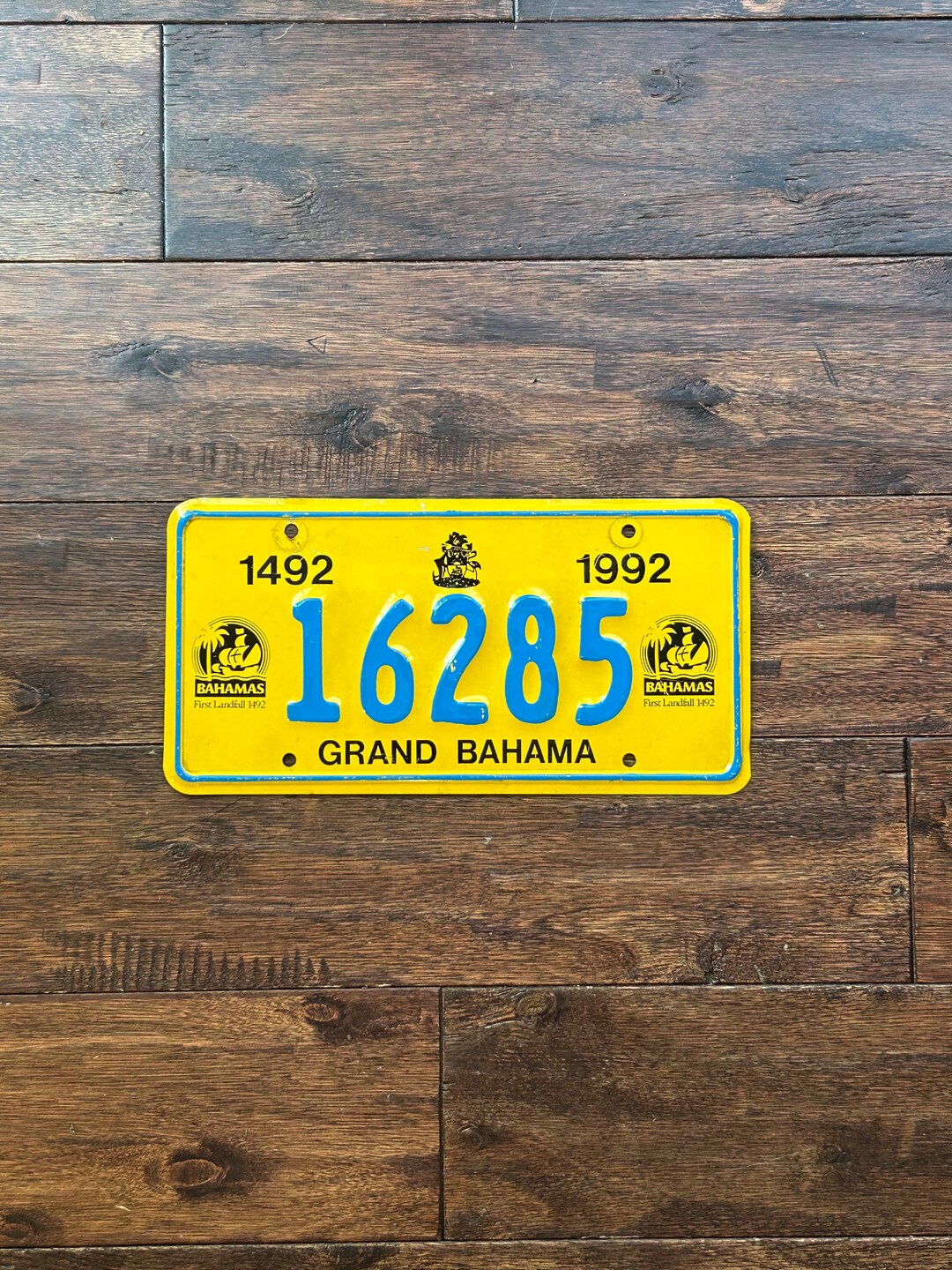 Bahamas License Plate 1992-license Plate Bahamas 1990s-tropical License ...