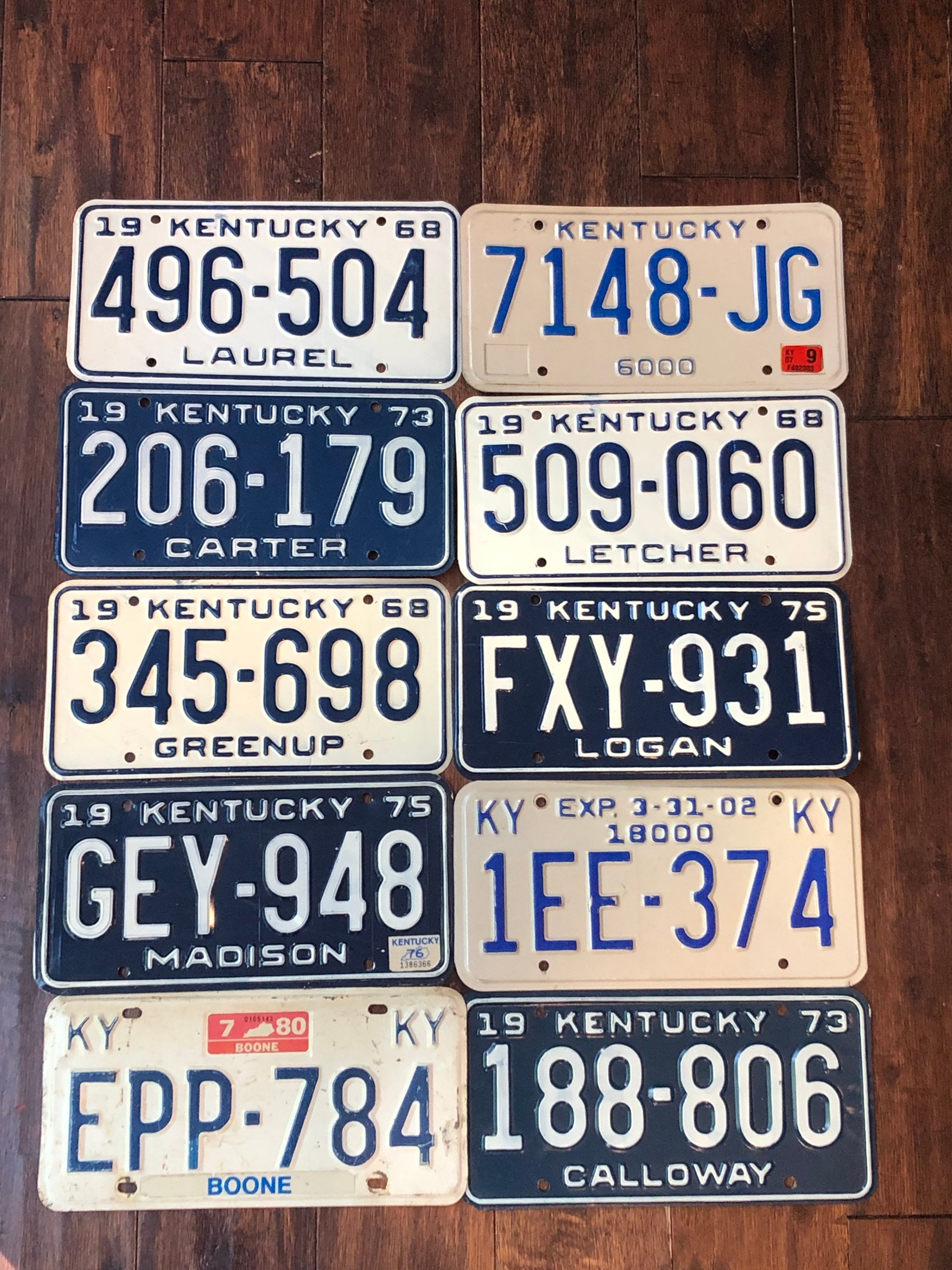 Current Kentucky License Plates