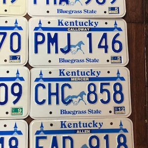 Kentucky Choice of License Plate, Pick Your Plate, License Plate ...