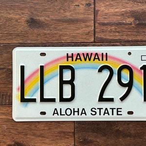 License Plate Hawaii license Plate Hawaii-license Plates rainbow Hawaii ...