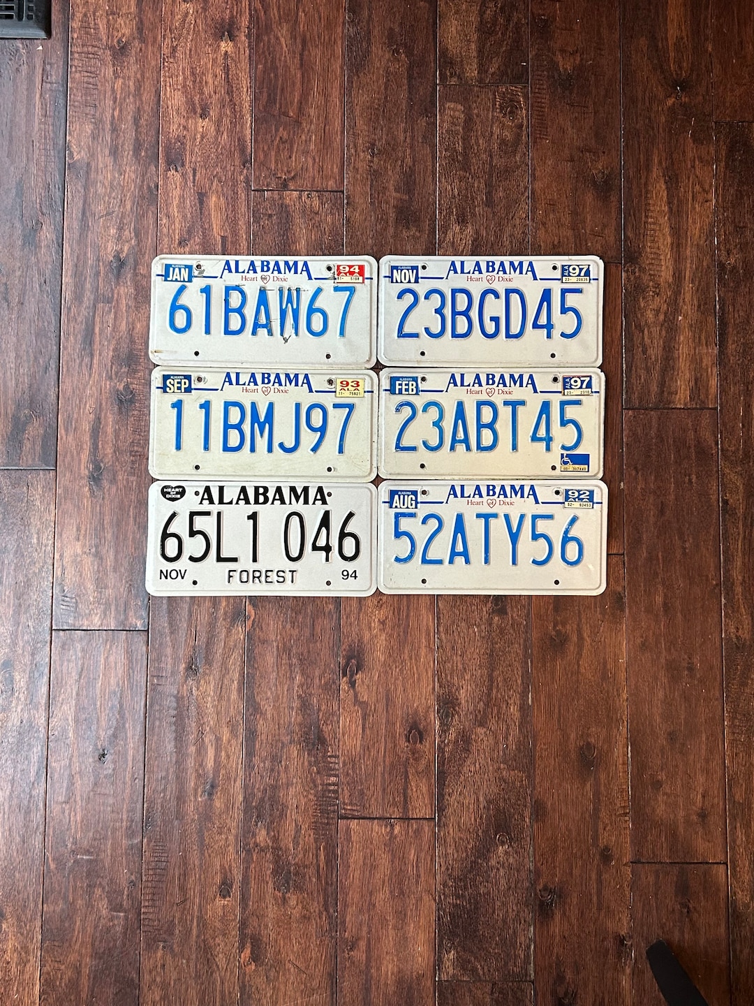 Alabama License Plates Your Choice, Vintage Alabama License Plates 1992 ...