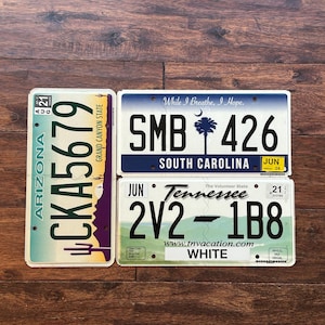 License Plate Pick Your State, All Authentic License Plates, Real ...