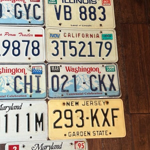 License Plate Choice Vintage Worn Out,all Authentic License Plates ...