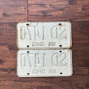 License Plate Pair Ohio 1969, Vintage License Plates, License Plate ...