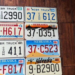 Nebraska License Plates Your Choice, Vintage Nebraska License Plates ...