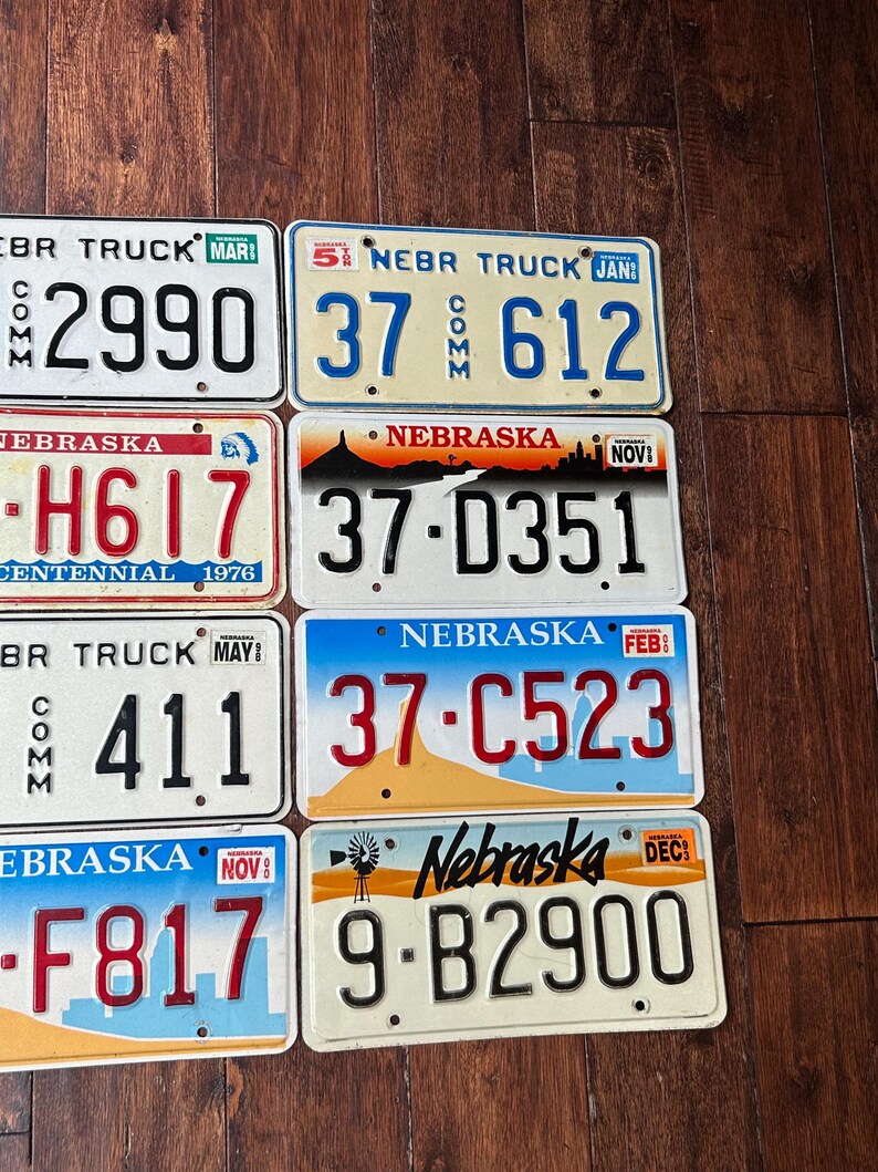 Nebraska License Plates Your Choice, Vintage Nebraska License Plates ...