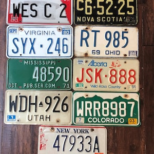 License Plate Choice Rusty Worn Out, All Authentic License Plates, New ...