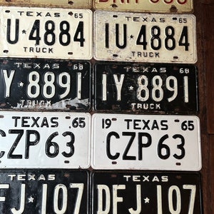 Texas License Plates Pairs 1965 1968, Texas License Plates, Not ...