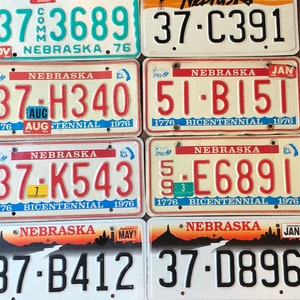 Nebraska License Plates Your Choice, Vintage Nebraska License Plates ...